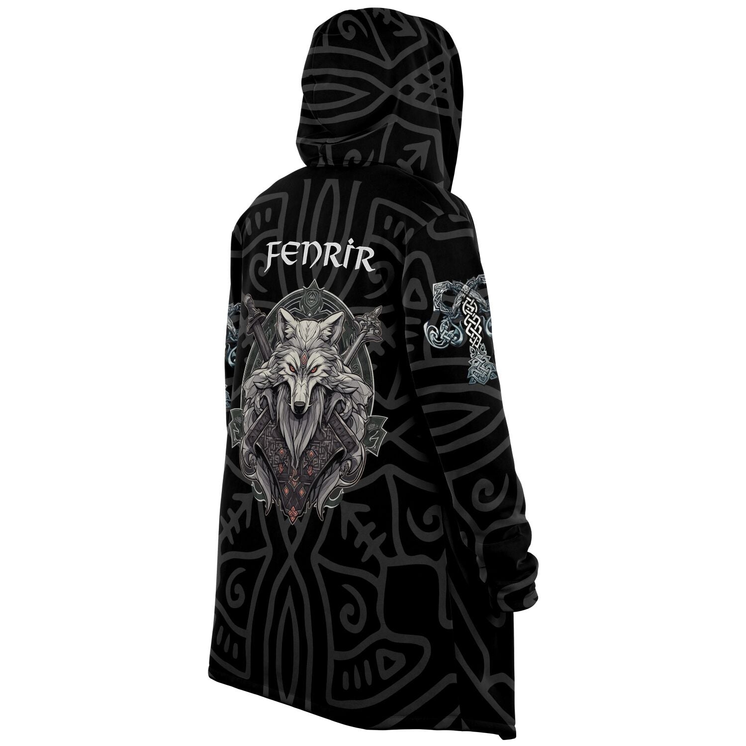 Viking Hammer Hoodie Viking Celtic Wolf Hooded Cloak - Warm Cashmere ...