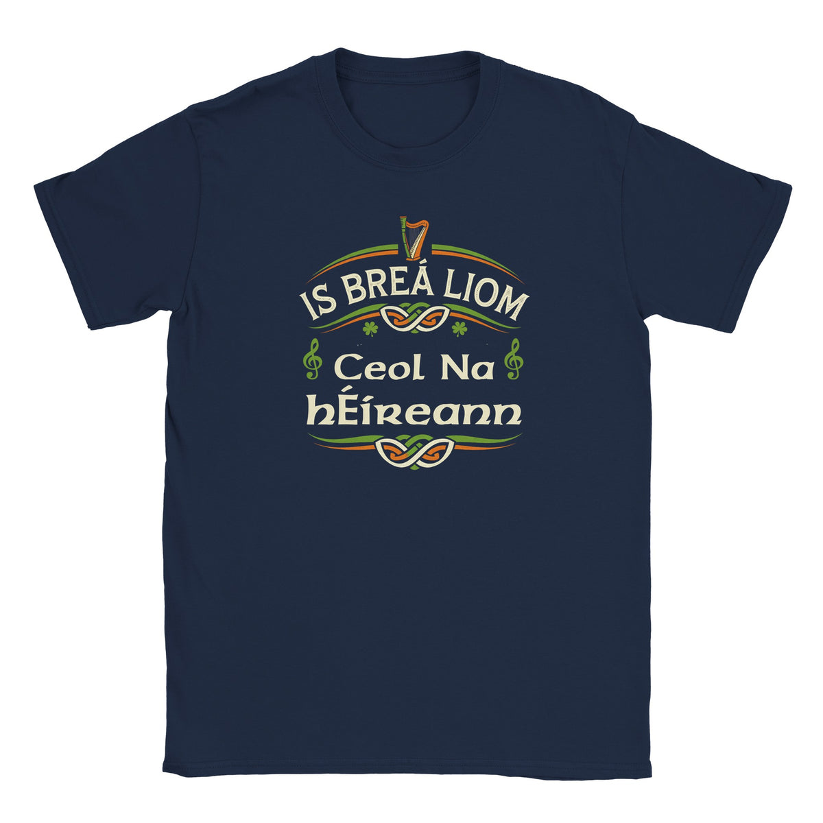 Is breá liom ceol na hÉireann, I Love Irish Music As Gaeilge T-shirt ...