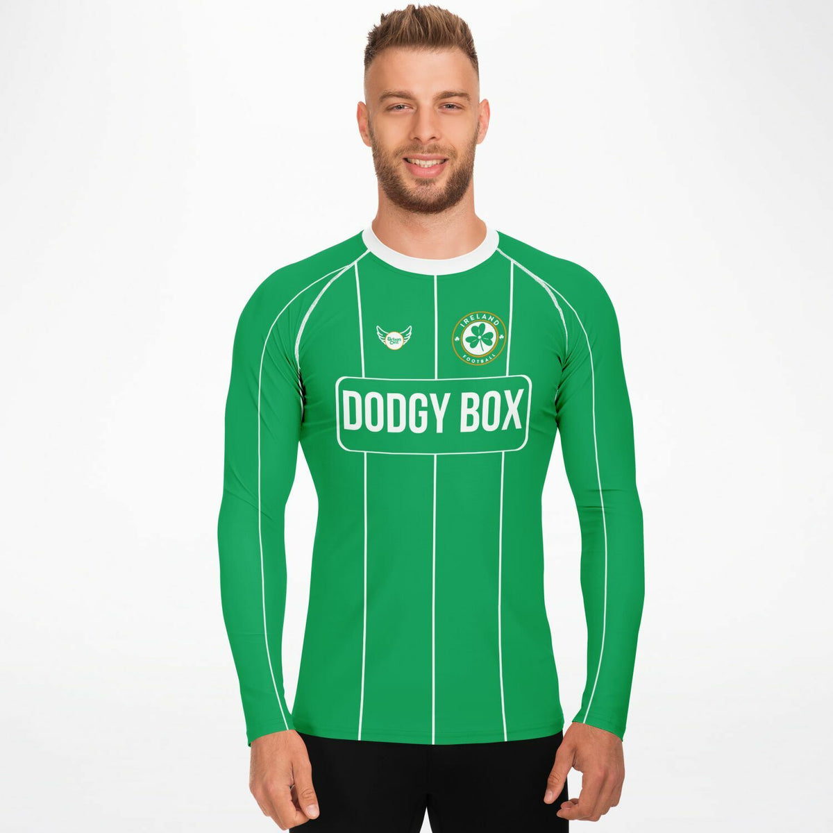 Ireland Dodgy Box Football UV Rashguard, Irish Football Soccer Gymwear ...