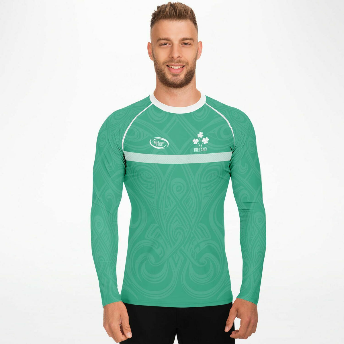 Team Ireland UV Rashguard, Irish MMA Skin, Irish Rugby Themed Rashguard ...