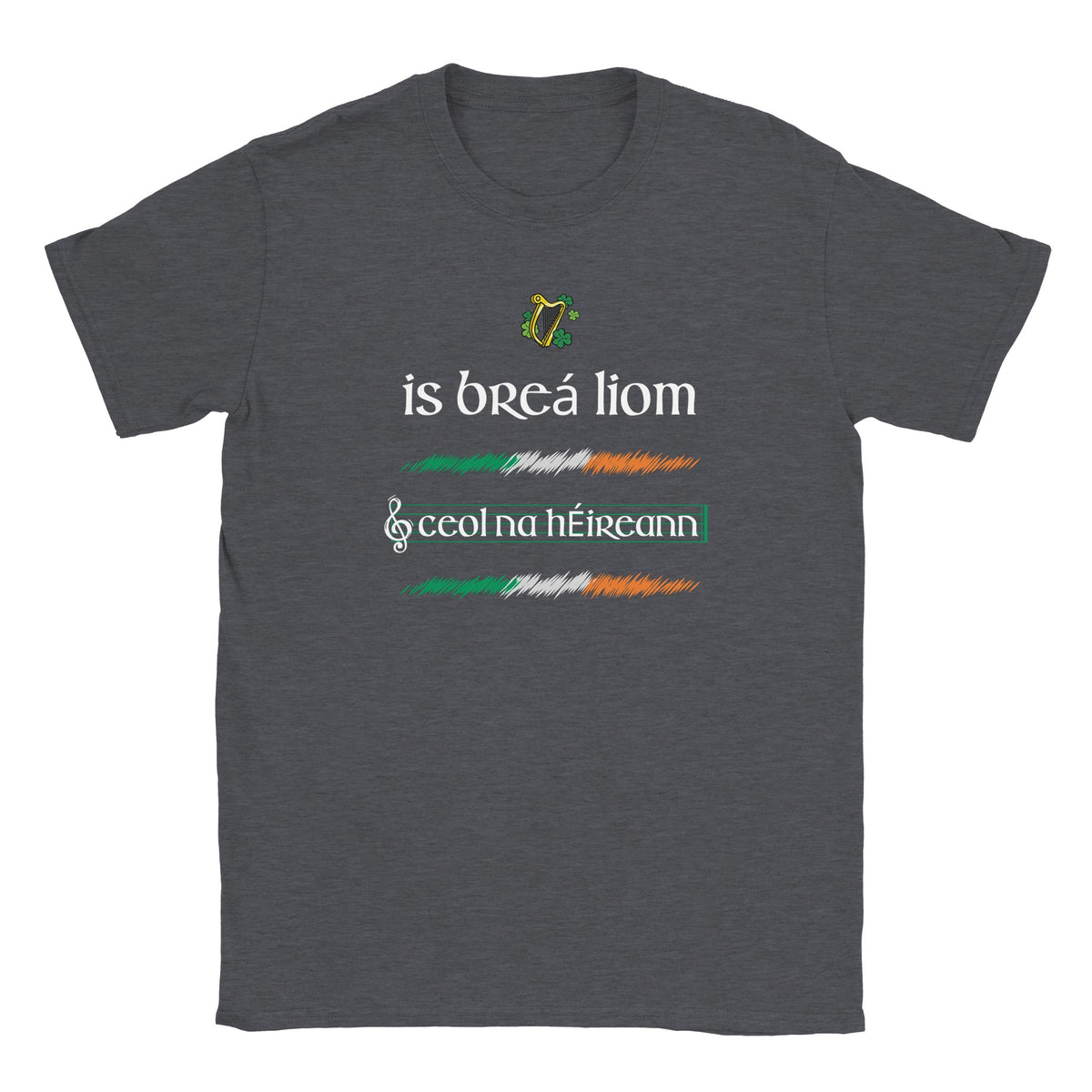 I Love Irish Music As Gaeilge T-shirt, s breá liom ceol na hÉireann Tee ...