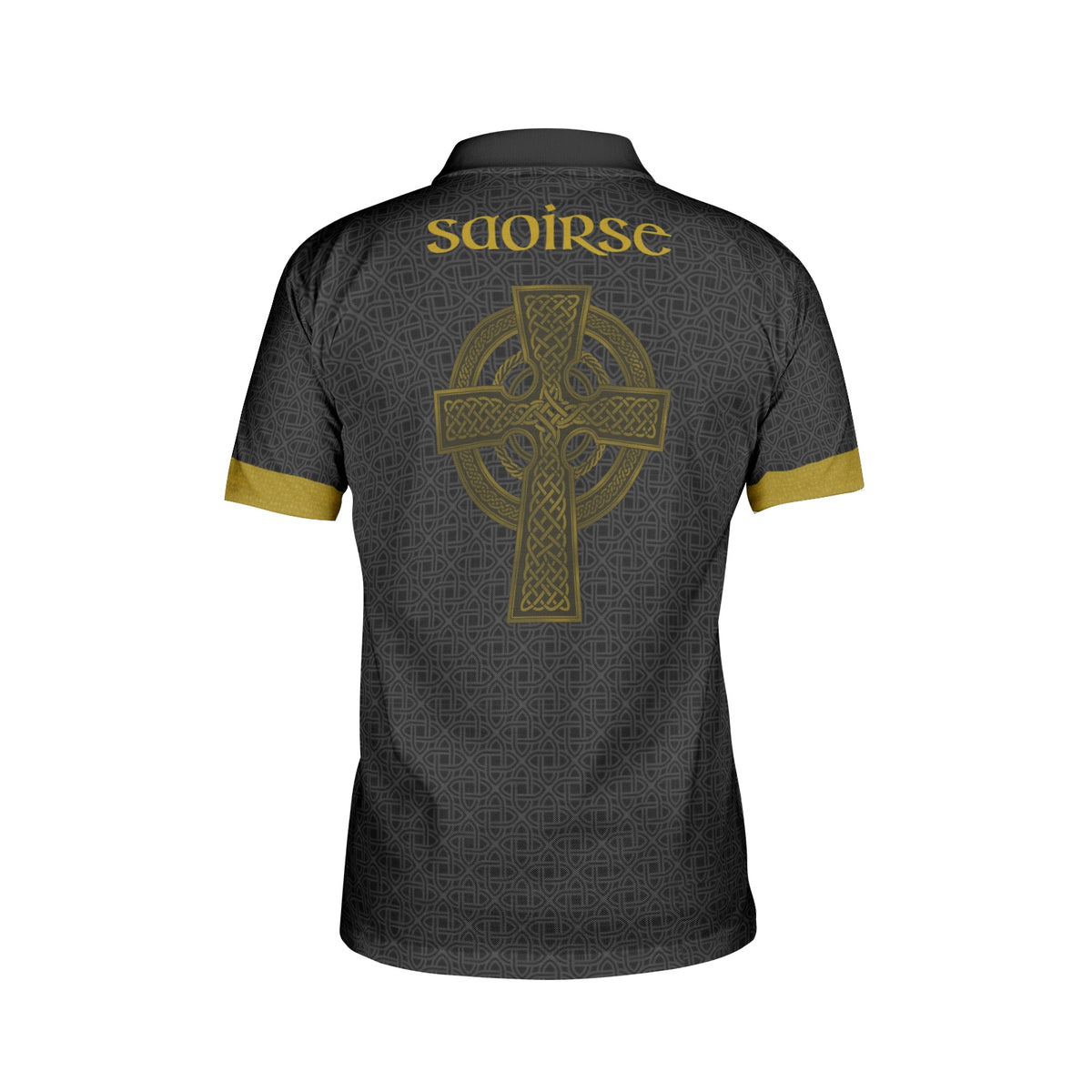 Saoirse Celtic Cross Polo Shirt, Ireland Proud Celtic Style Polo Top ...